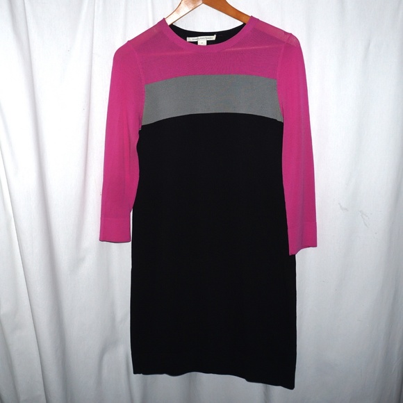 Diane Von Furstenberg | Dresses | Dvf Aina Colorblock Mini Dress S ...